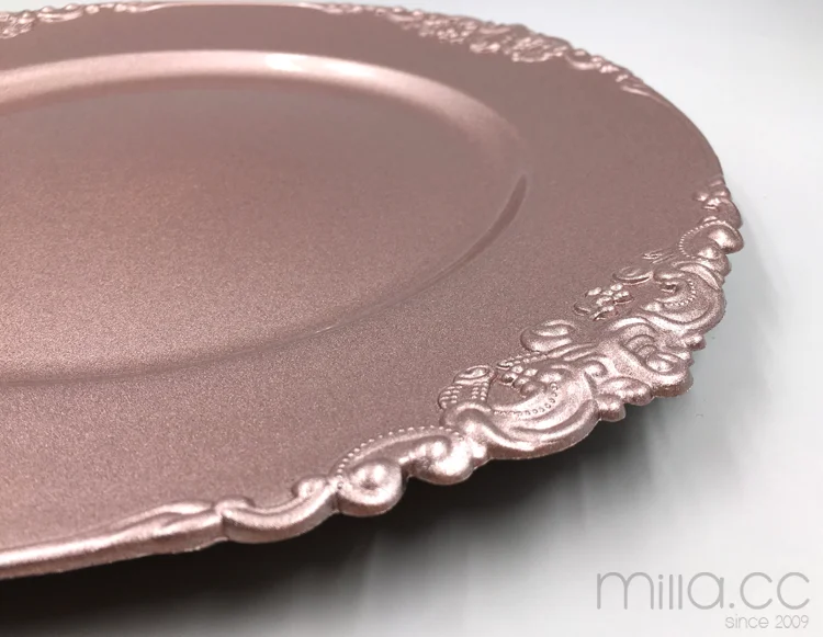 Dusky Blush Pink Plate Charger Underplate Dinner Settings