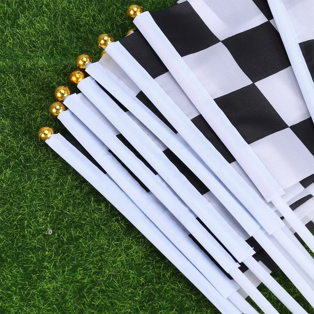 Custom Logo Hand Waving Flags - Mini Checkered Flag