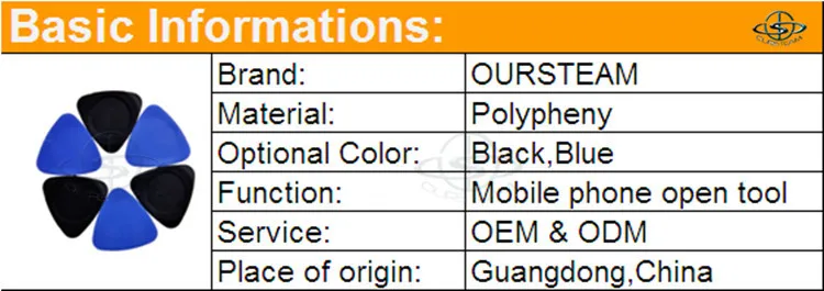 2.5mm Blue Plastic Pry Tool Triangle Paddle Open Tools Triangel Open ...