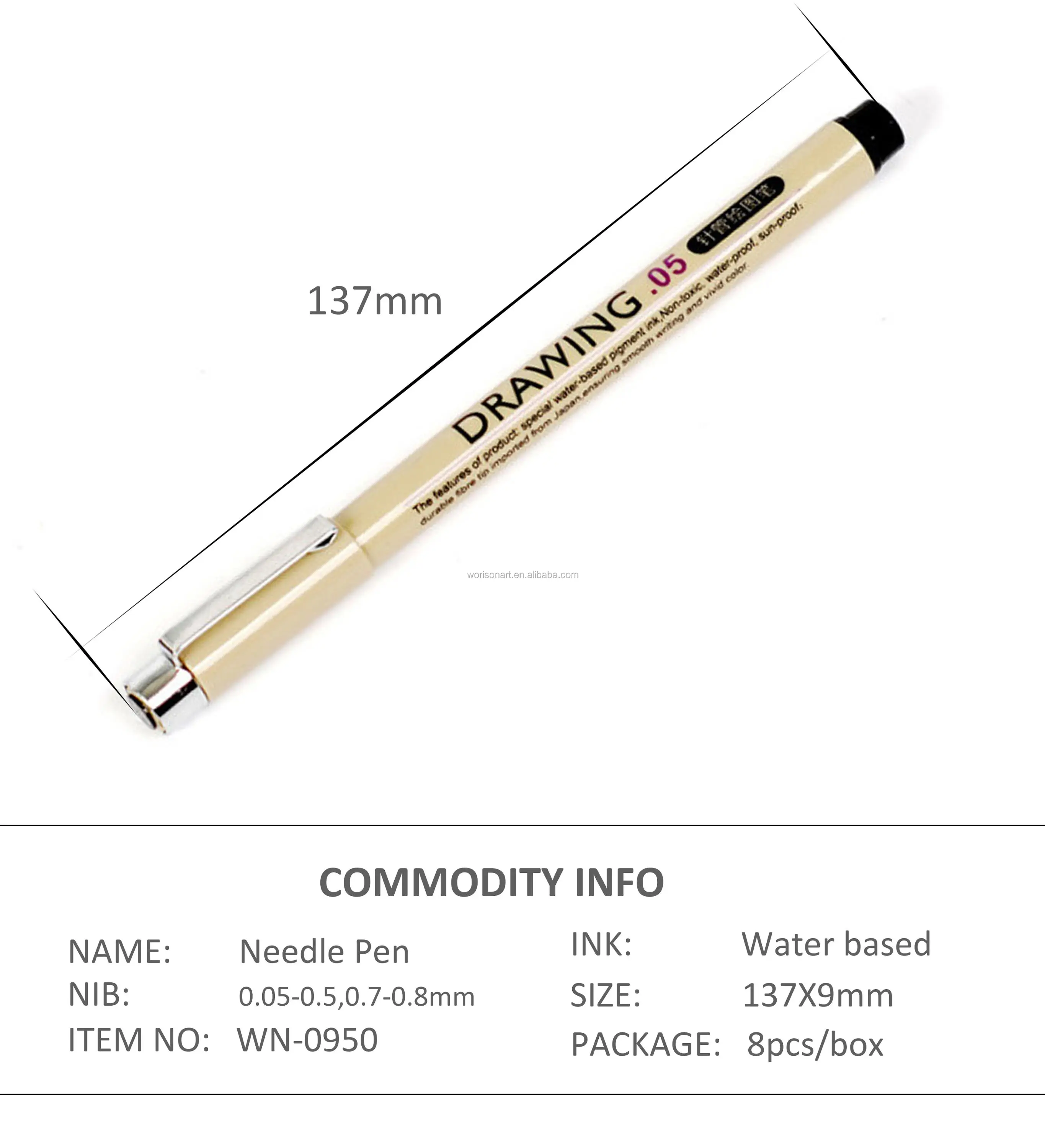 Waterproof Drawing Pen - Fine Line Art Marker Ink Black