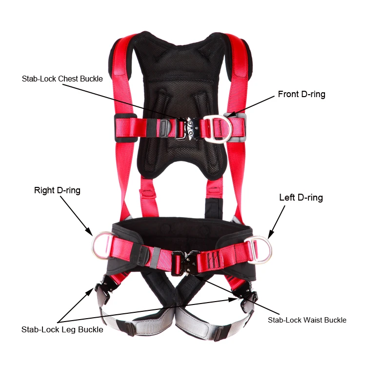 Padded Shoulder Electrical Full Body Safety Harness - 4D