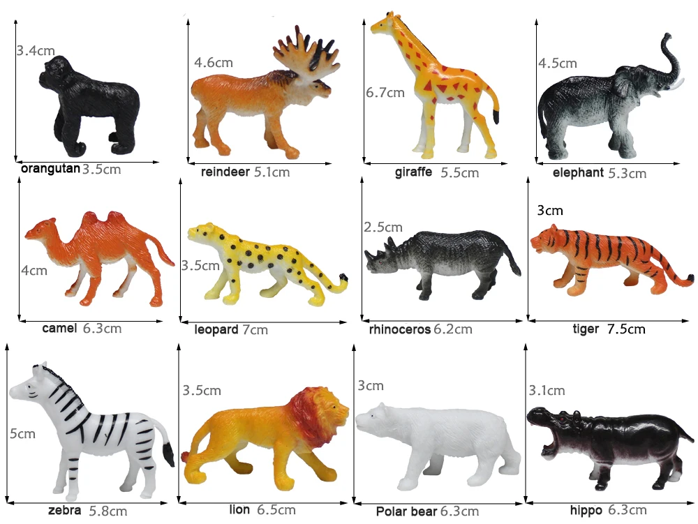 Mini Wild Animal Models Toy for Kids - Bulk Collection