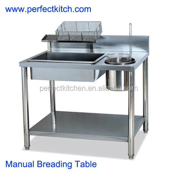 Stainless Steel Manual Breading Table /kfc Working Table - Buy Breading ...