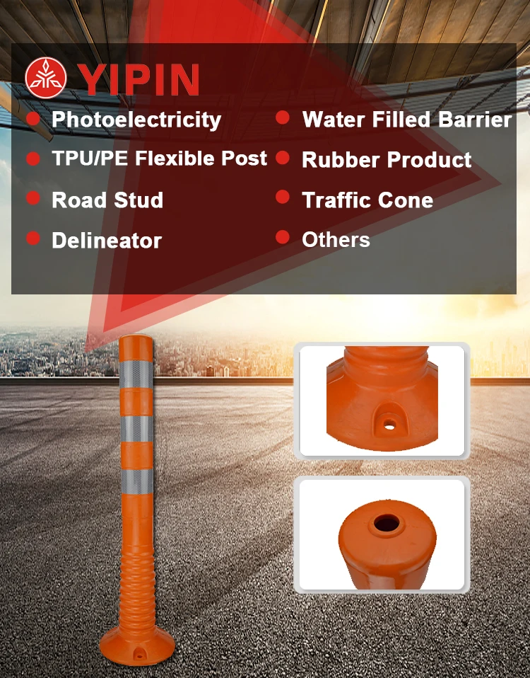 Orange High Reflective PU Flexible Traffic Spring Warning Post| Alibaba.com