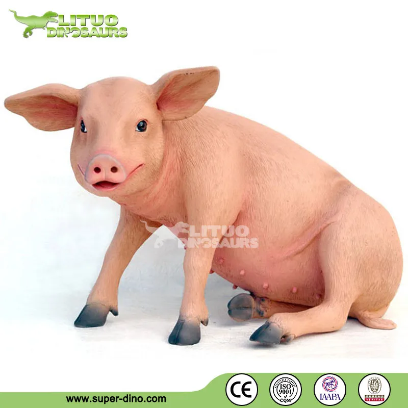 Realistic Resin Fiberglass Pig Sculpture - Buy Pig Sculpture,Fiberglass ...