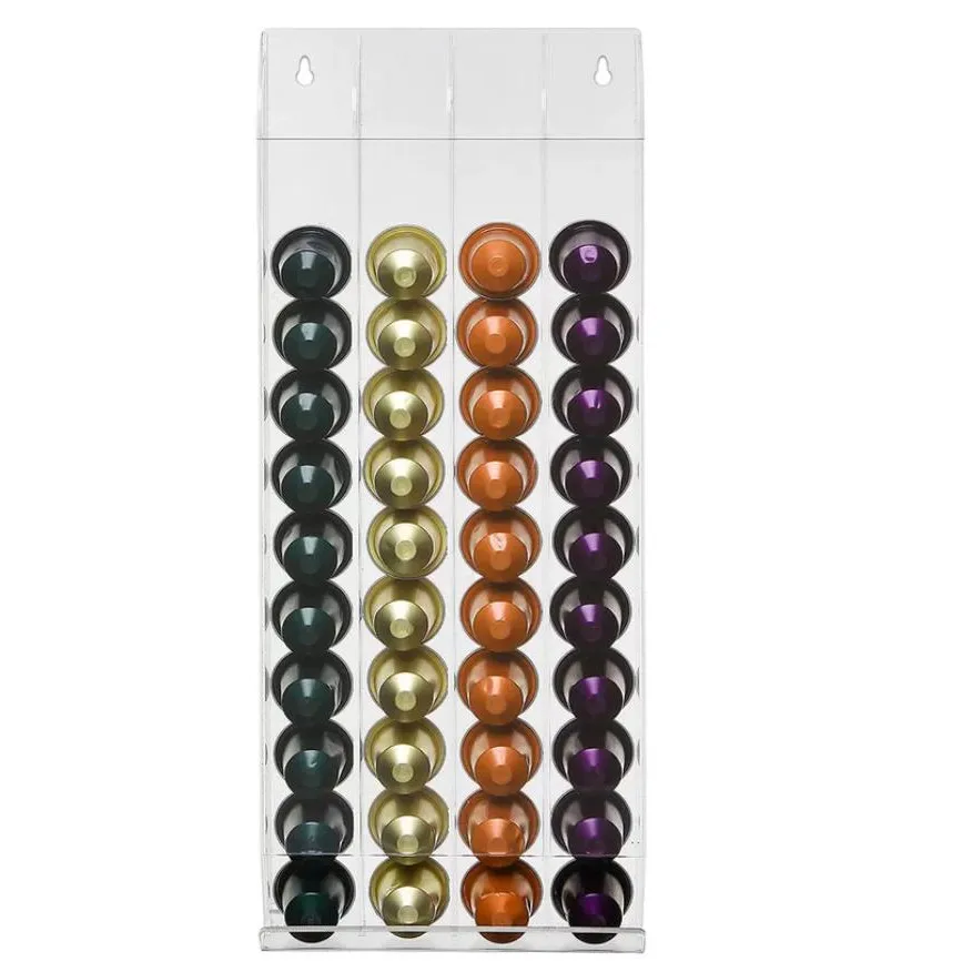 Durable Acrylic Coffee Capsules Pod Wall Hanging Storage Holder Wall ...