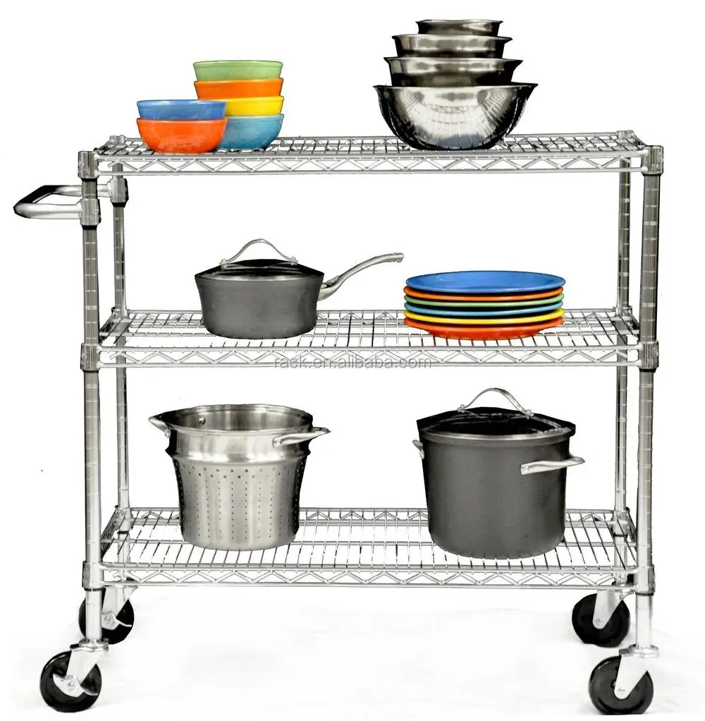 Adjustable Commercial Heavy Duty Kitchen Trolley - Buy Kitchen Trolley ...