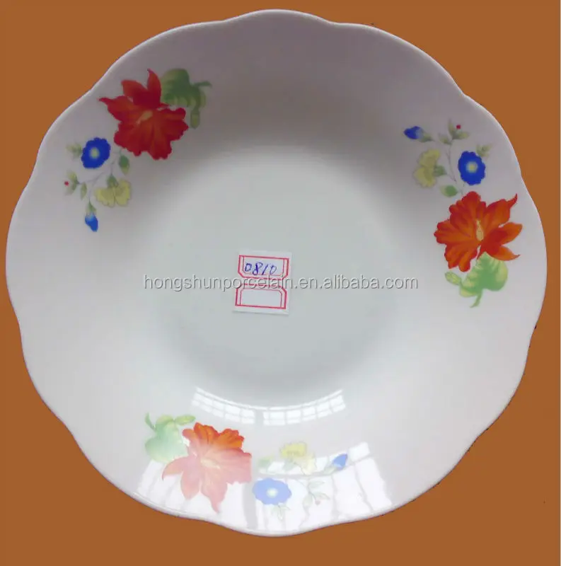 8 Inch Ceramic Soup Plate,Cheap Soup Plate With Pretty Printing,Deep ...