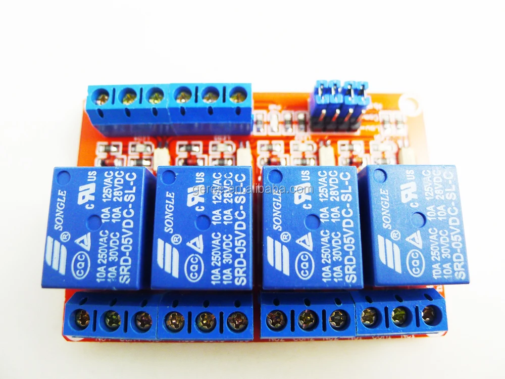 Dc 5v 4 Channel Relay High/low Level Trigger With Optocoupler - Buy 4 ...