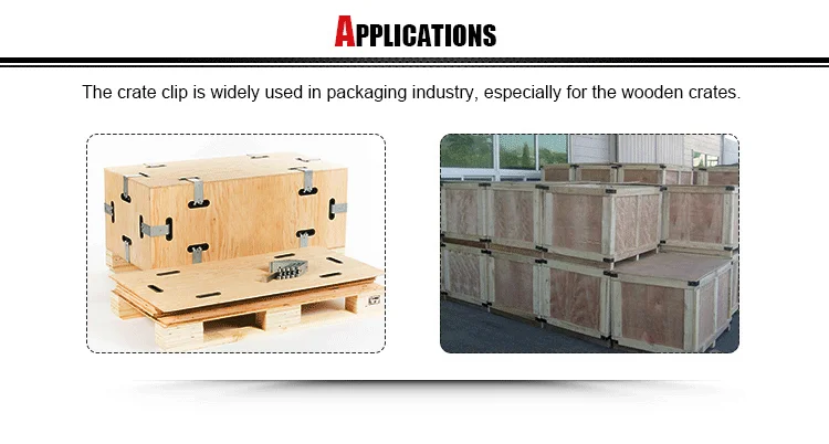 Custom Shipping Container Spring Steel Fastener Crate Clips for Wooden ...