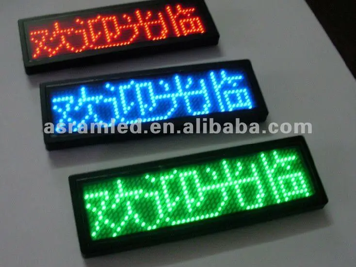Mini Scrolling Led Name Badge Sign Display Led Name Tag/ Led Name Badge ...