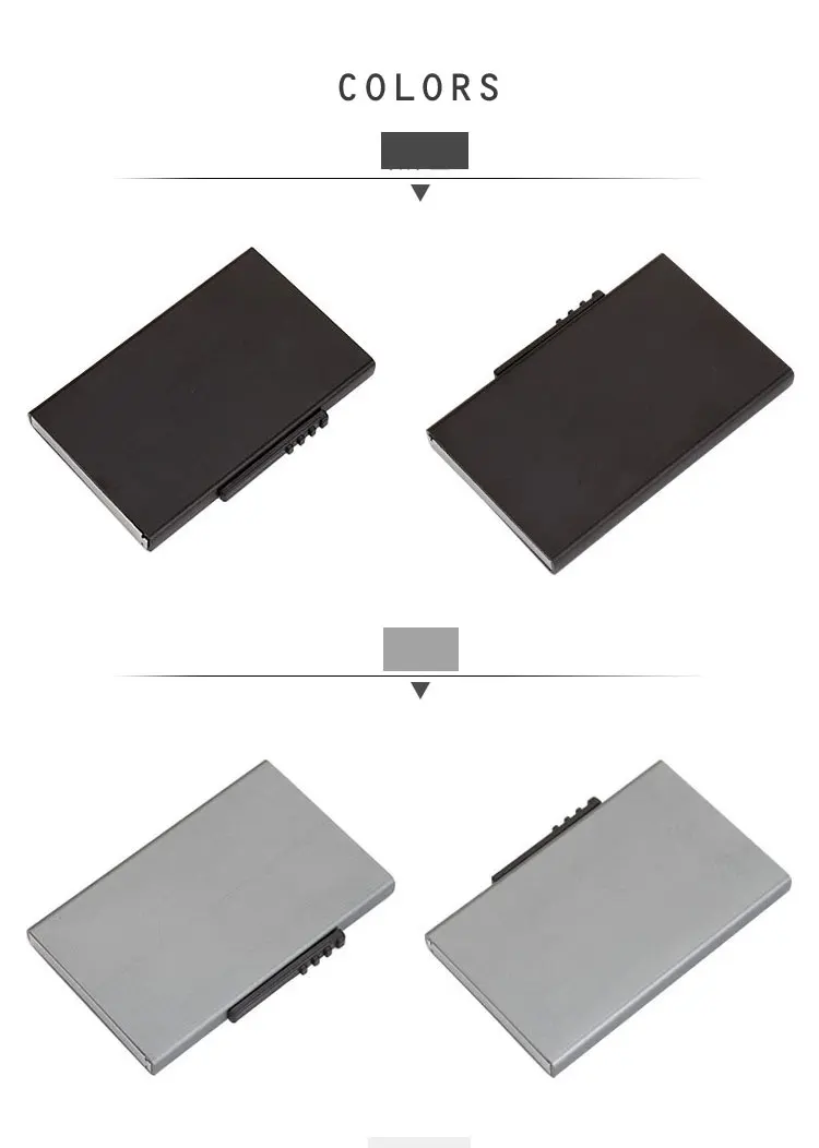 Professional Pop-up Metal Business Card Holder Case Light Thin Rfid ...