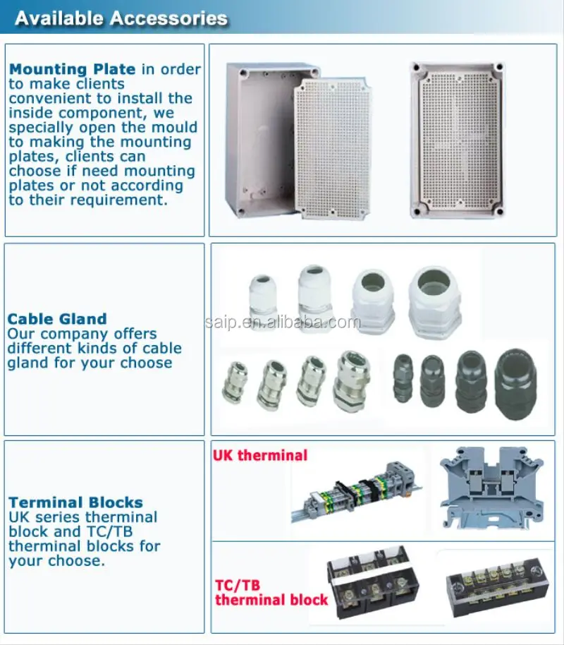Ip66 Water Proof Din Rail Plastic Enclosure Ds-ag-0825-1(80*250*85 ...