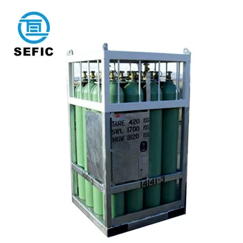 Dnv Offshore Used Gas Cylinder Racks Manifolded Oxygen Cylinder Bundle ...