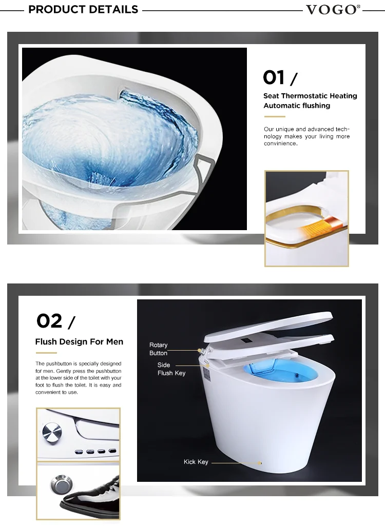 Siphonic Wc Pan Combustion Toilete With Built-in Bidet - Buy Toilete ...