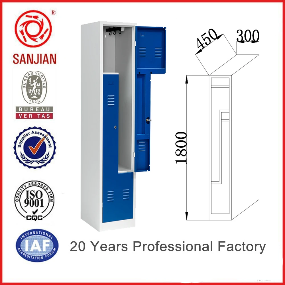 20 Years Factory 2 Door Metal Clothing L Shape Locker