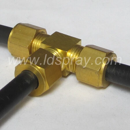 Threaded Type Brass Or Stainless Steel Ss T Connectors With Ferrule Set ...