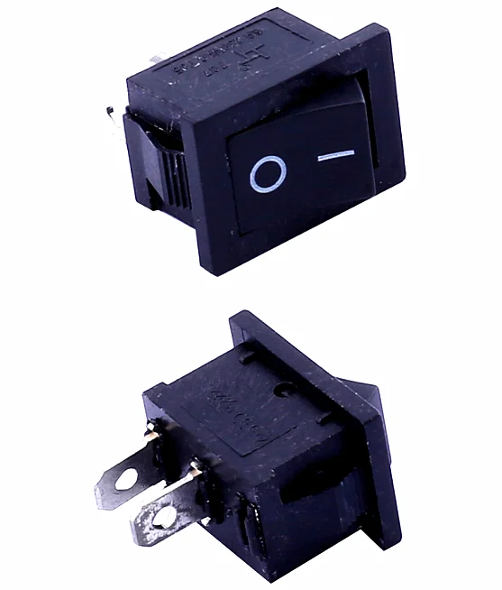 Black Square Rocker Switch T85 Switch 0.75mm2 Cordless Small Light ...