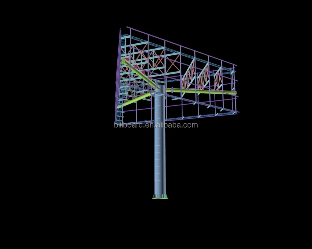 Three Sided Outdoor High Quality Steel Billboard/ Sample Signboard ...