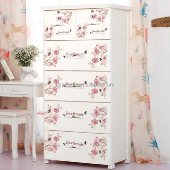 Drawer Divider Plastic Flower Printed Almari Plastik Plastic Drawer ...