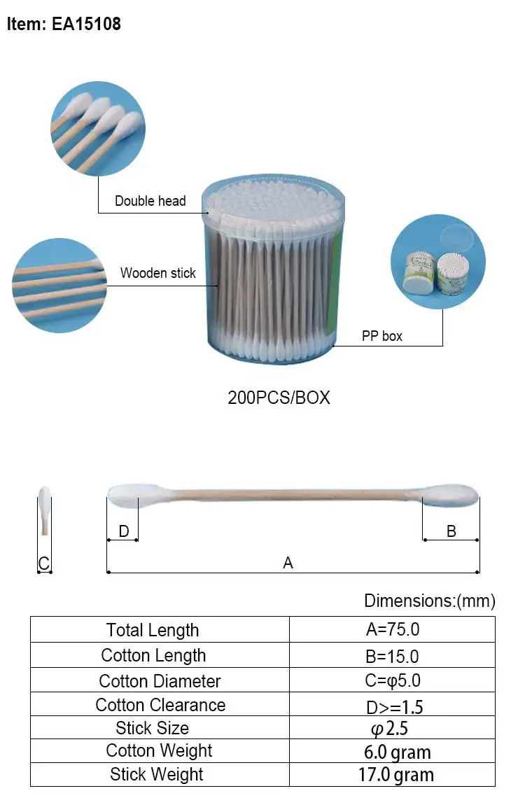 Long Micro For Kids Cosmetic Swab Holder Bamboo Cotton Swabs - Buy ...