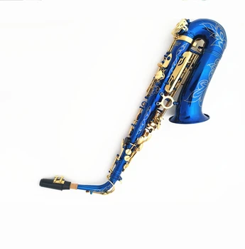 High Quality Blue Painting Colored Saxophone Alto With Gold Keys - Buy ...