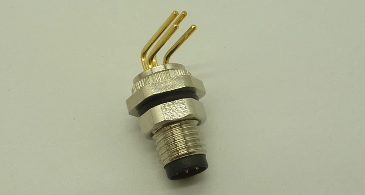 Pcb Panel Mount Right Angle Waterproof Electrical M8 4 Pin Connector ...
