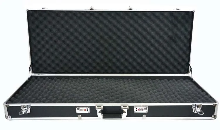 40" Black Deluxe Aluminum Locking Gun Case Rifle Lock Shotgun Storage ...