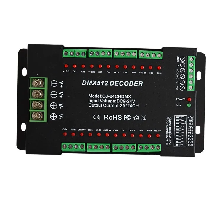 12 Channel Led Dmx512 1990 Constant Decoder 5vdc To 24vdc 5a Per ...