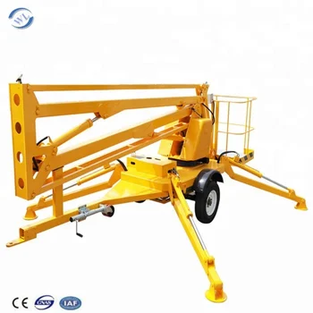 Articulated Arm Lift Trailer Mounted Hydraulic Aerial Elevated Work ...