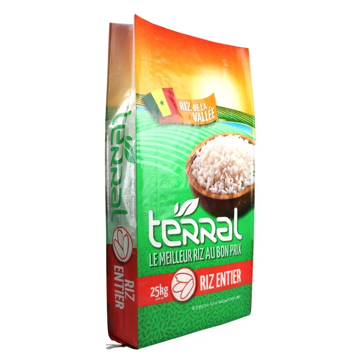 Custom Design Printing Empty Polypropylene Sack Sac De Riz 15kg 25kg ...