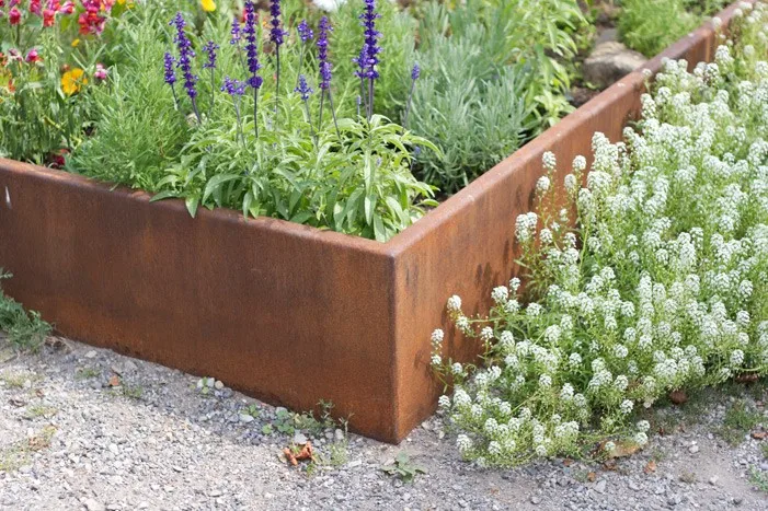 Corten Steel Raised Garden Bed for Vegetable Flower Planter Edge