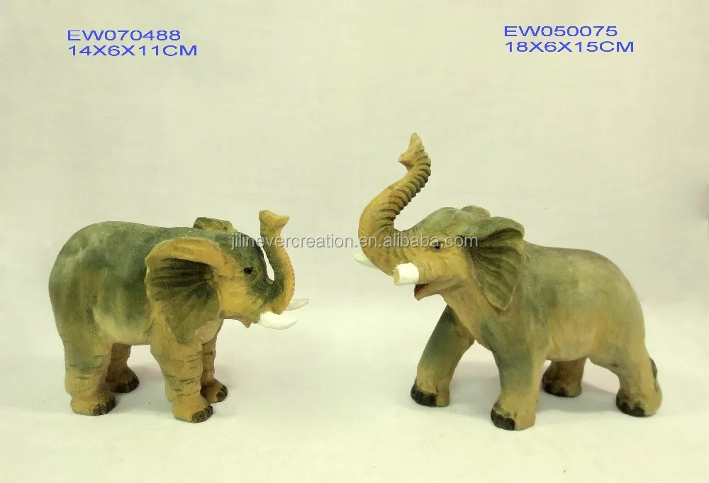 Wood Carving Patterns - Elegant Wooden Elephant Sculptures