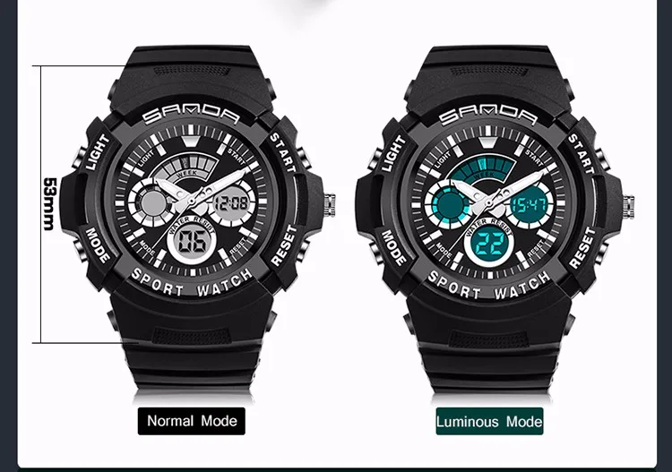 Sanda 138 New Brand Sanda Watch Men Military Sports Fashion Silicone ...