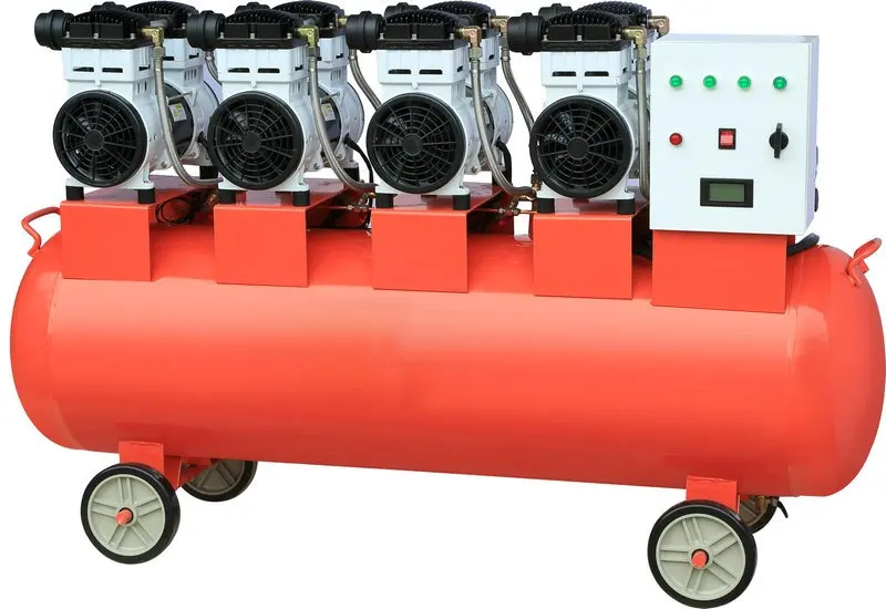 V180w154 Oil Free Silent Piston Big Huge Red Air Compressor For Sale ...