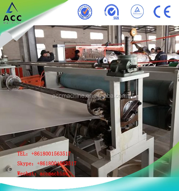 Pvc Sheet/film Three Rolls Calendering Extruder Production Line Making ...