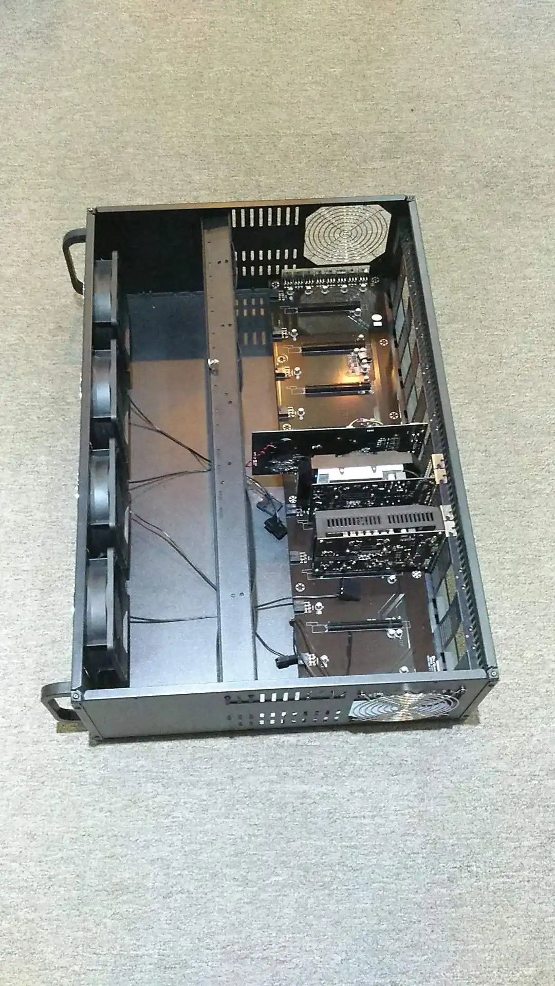 2018 New Model Cheaper Barebone 4u Gpu Mining Case Graphics Card ...