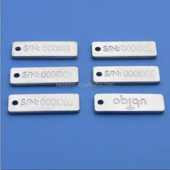 Serial Number Laser Engraved Machine Hand-made Custom Metal Logo Tags ...