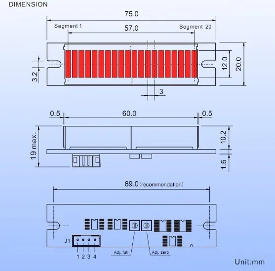 Taidacent LED Bar Graph Voltmeter - Measure Energy Signals
