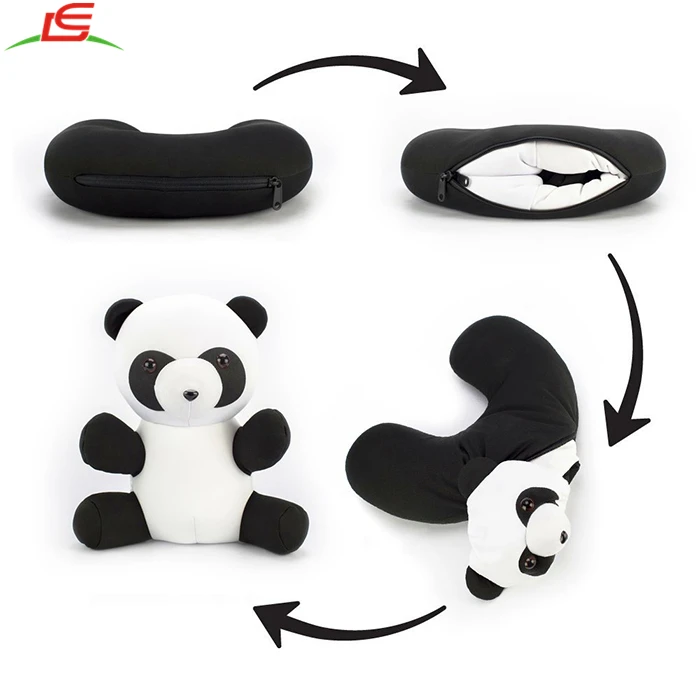 2 In 1 Plush Animal Panda Transform Neck Pillow - Buy Transform Neck ...