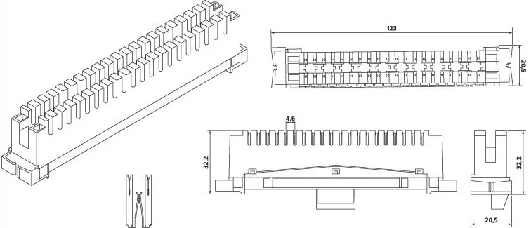 Durable In Use 10 Pair Krone Earth Lsa Grounded Module,Krone Module Lsa ...