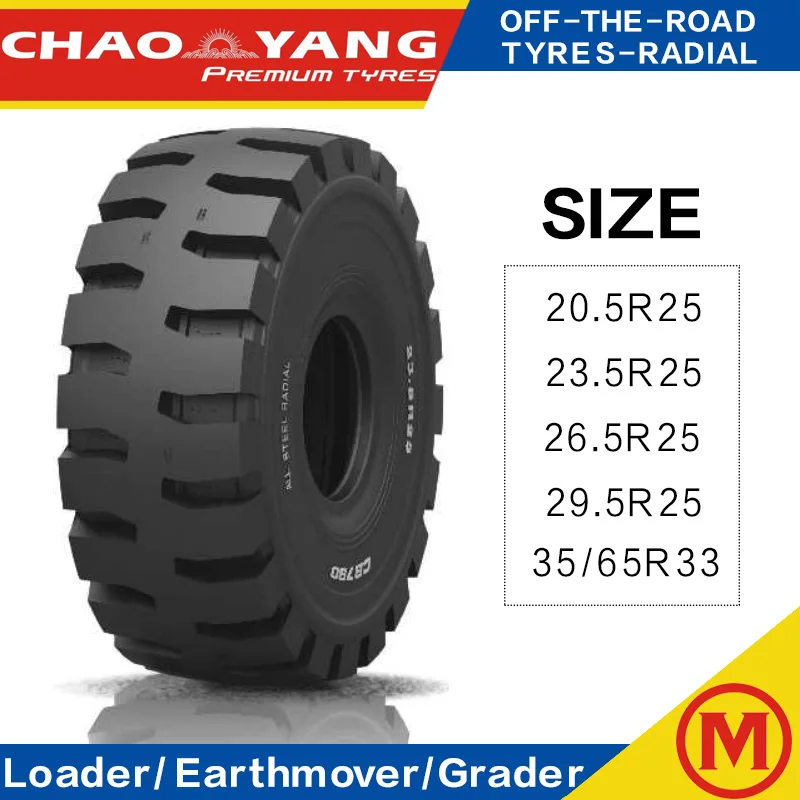 Chaoyang Brand Loader Earthmover Grader Cb790 20.5r25 23.5r25 26.5r25 29.5r25 35/65r33 Otr ...