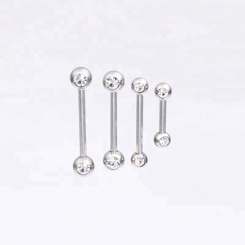 Double Jeweled Nipple Ring Press Fit Sexy Nipple Piercing Ring - Buy ...