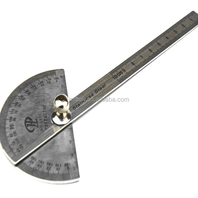 0-180 Degree Stainless Steel Protractor With Hook Angle Ruler - Buy ...