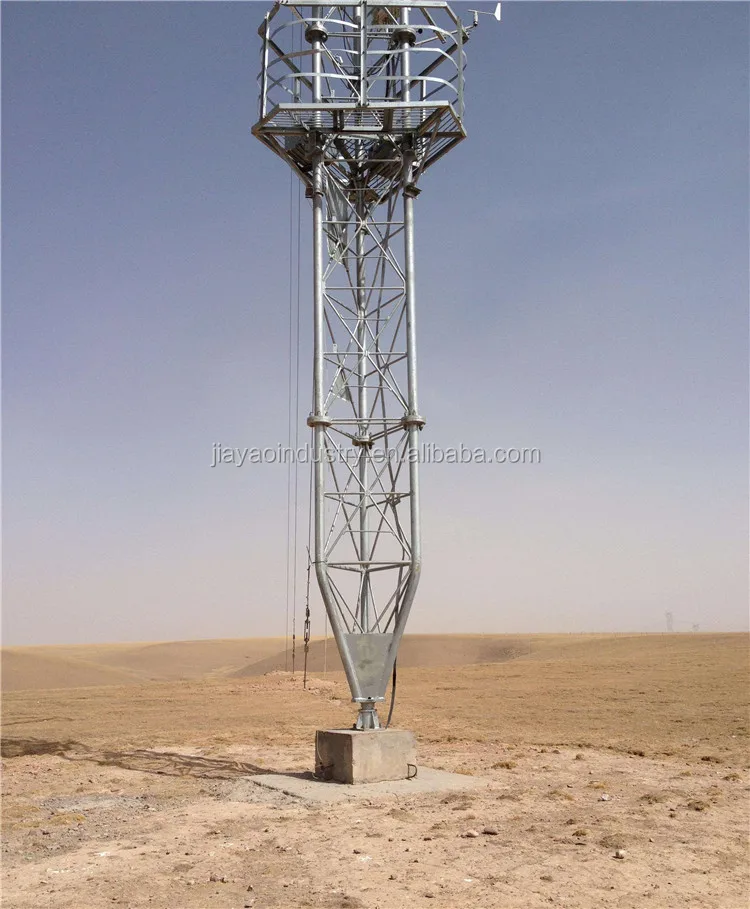 30m 60m Guyed Mast Tower - Durable Galvanised Steel Mast