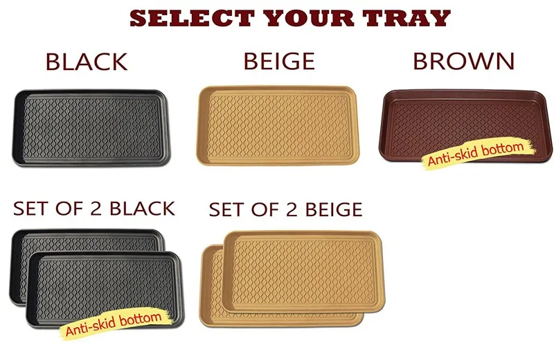 Multi-purpose Plastic Boot Mat & Tray for Floor Protection