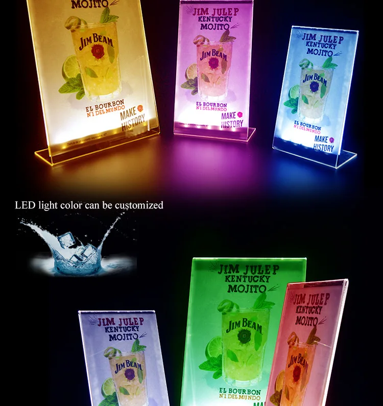 Transparent Restaurant Acrylic Table Menu Display Holder Stand T Shape ...
