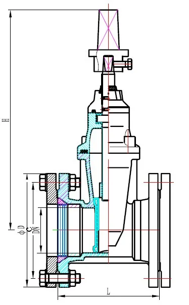 Awwa C500 Mss-sp-70 Non Rising Stem Resilient Seated Gate Valve - Buy ...