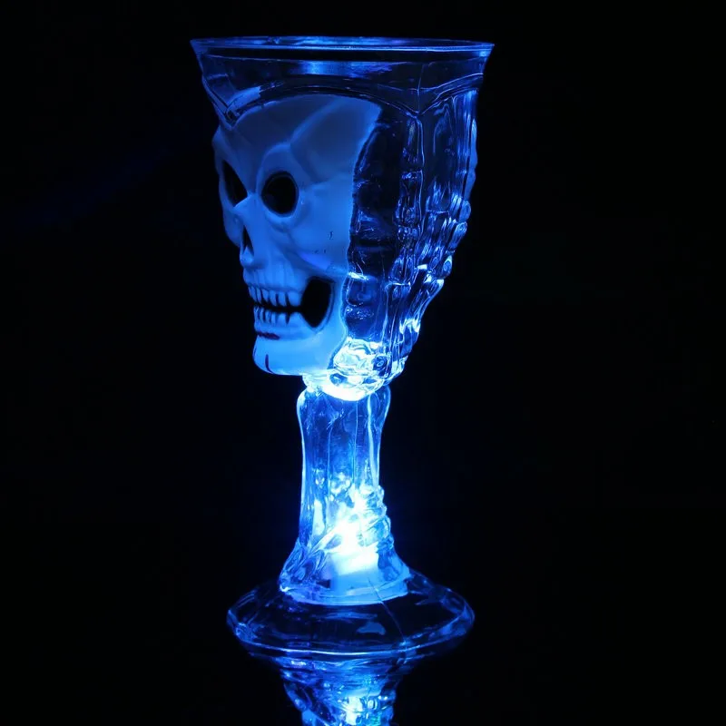 China Halloween Plastic Led Light Skull Mugs Cup For Party - Buy ...