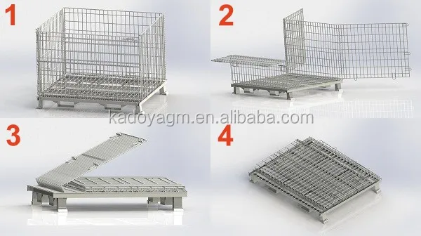 Warehouse Galvanized Folding Metal Recycle Cage - Buy Recycle Cage ...